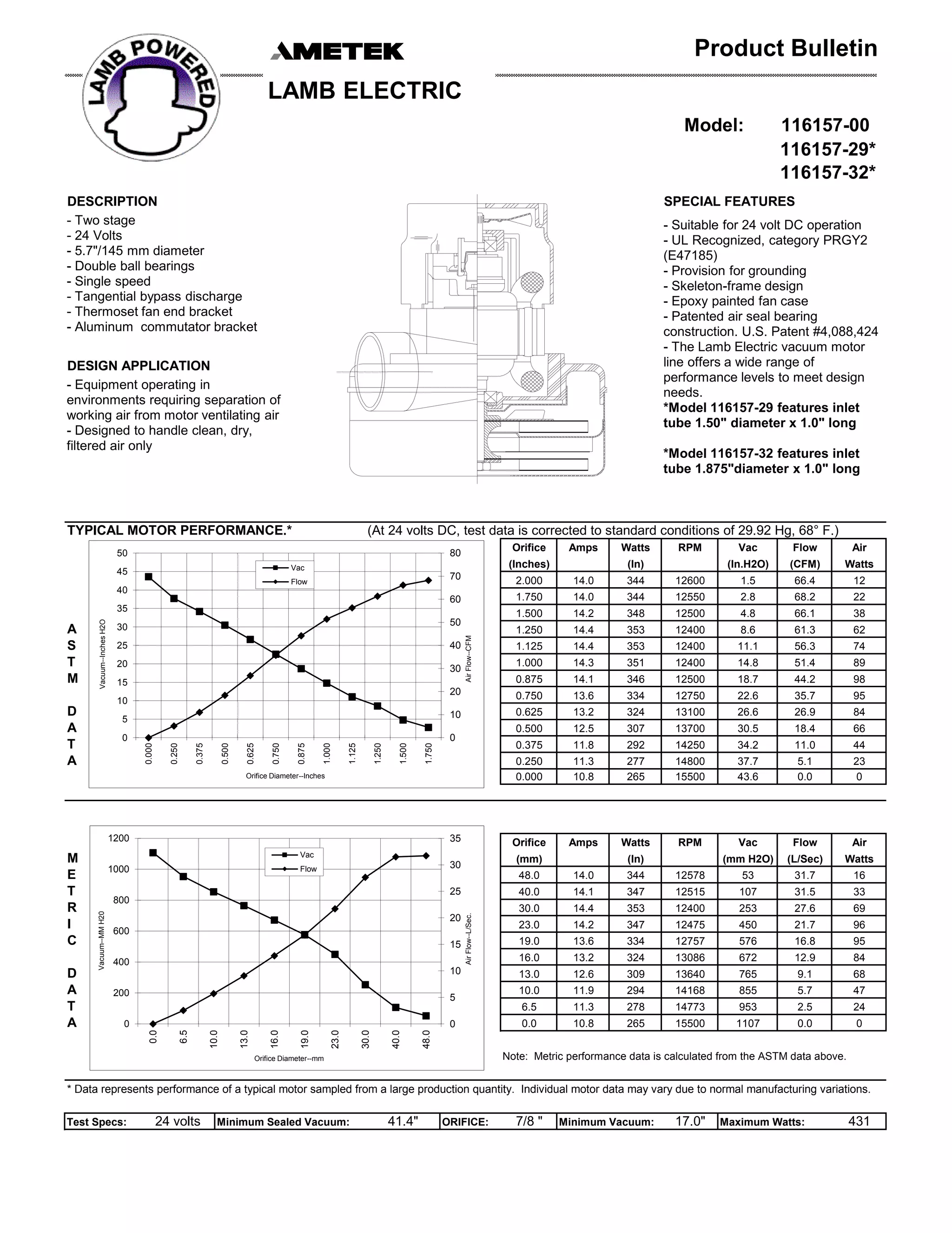 Product bulletin ametek 116157 00 | PDF
