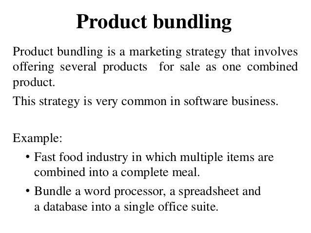 Product Bundling Strategies