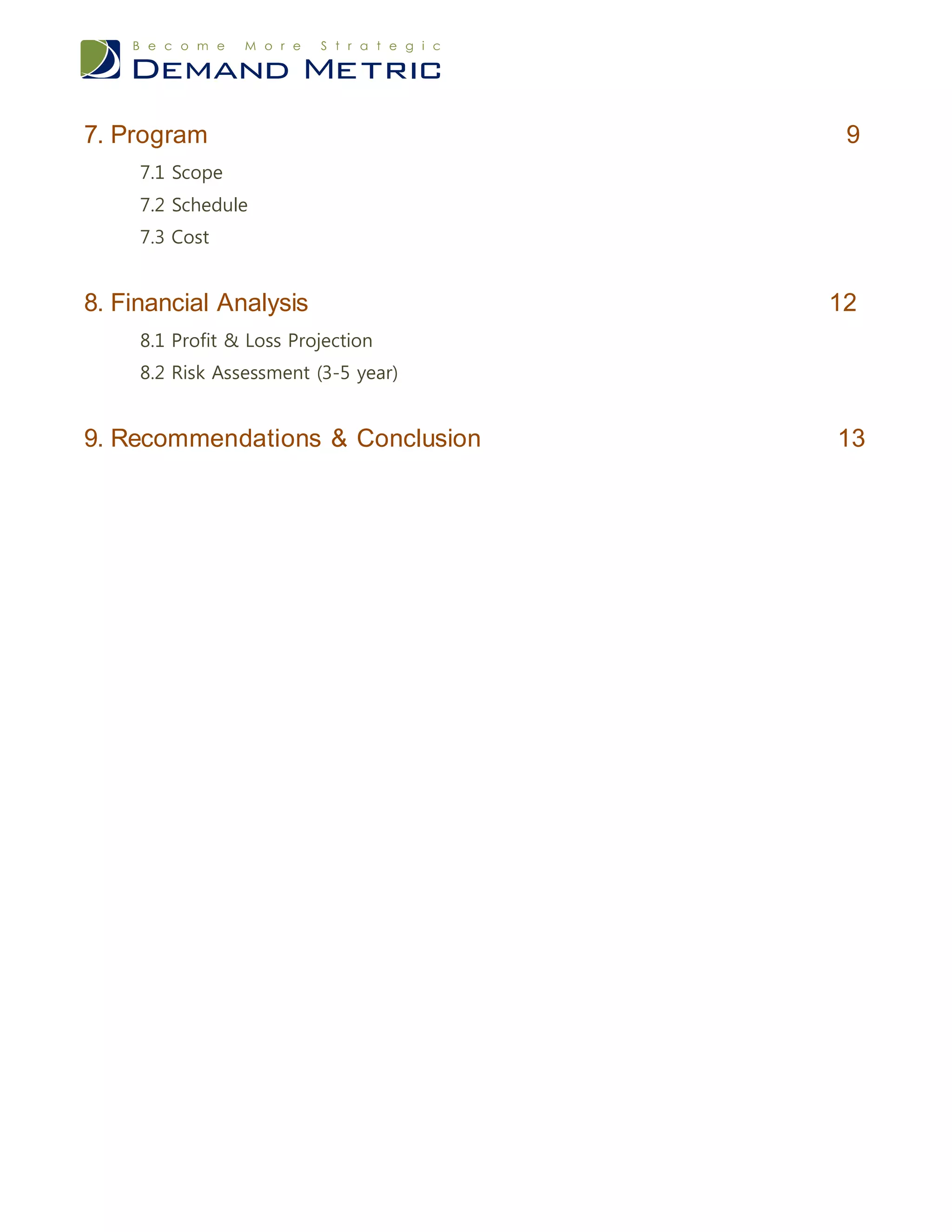Product Business Case Template | PDF