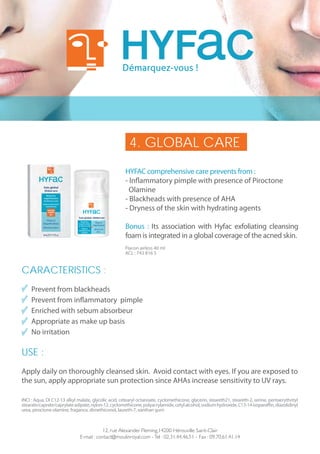 HYFAC acne control range in Al Manara Pharmacy outlets. Shop Now! | PDF