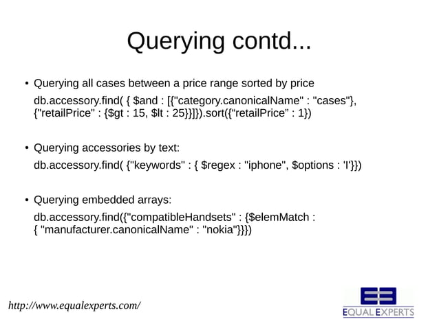 Product catalog using MongoDB | ODP | Databases | Computer Software and ...