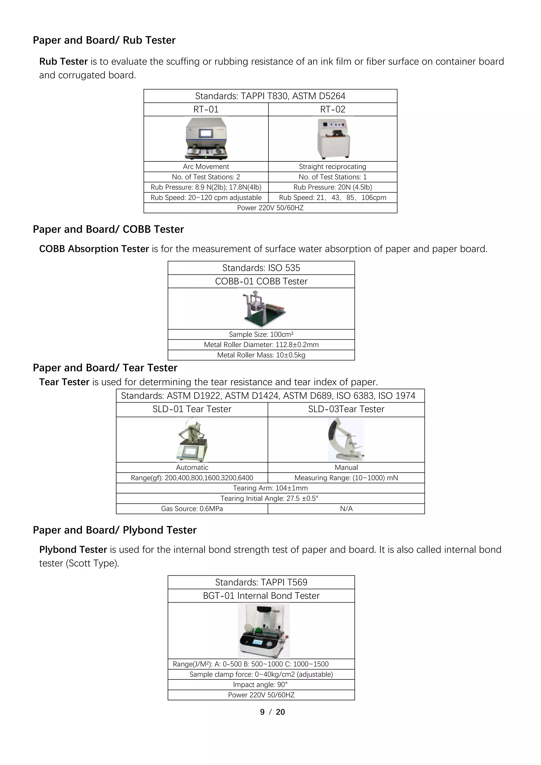 Cell Instruments Testing equipment catalog about testing packaging ...