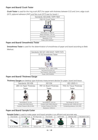 Cell Instruments Testing equipment catalog about testing packaging ...