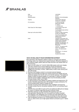 Buzz Digital O.R. Technical Specifications | PDF