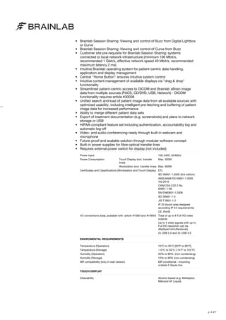 Buzz Digital O.R. Technical Specifications | PDF