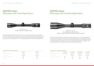 Product catalog DOCTER® Target-Optics | Optics Trade | 2014 | PDF