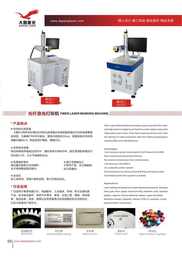 Laser cutting marking welding machine catalogue (export department) | PDF