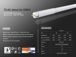 Product catalog of led tube lights | PPT