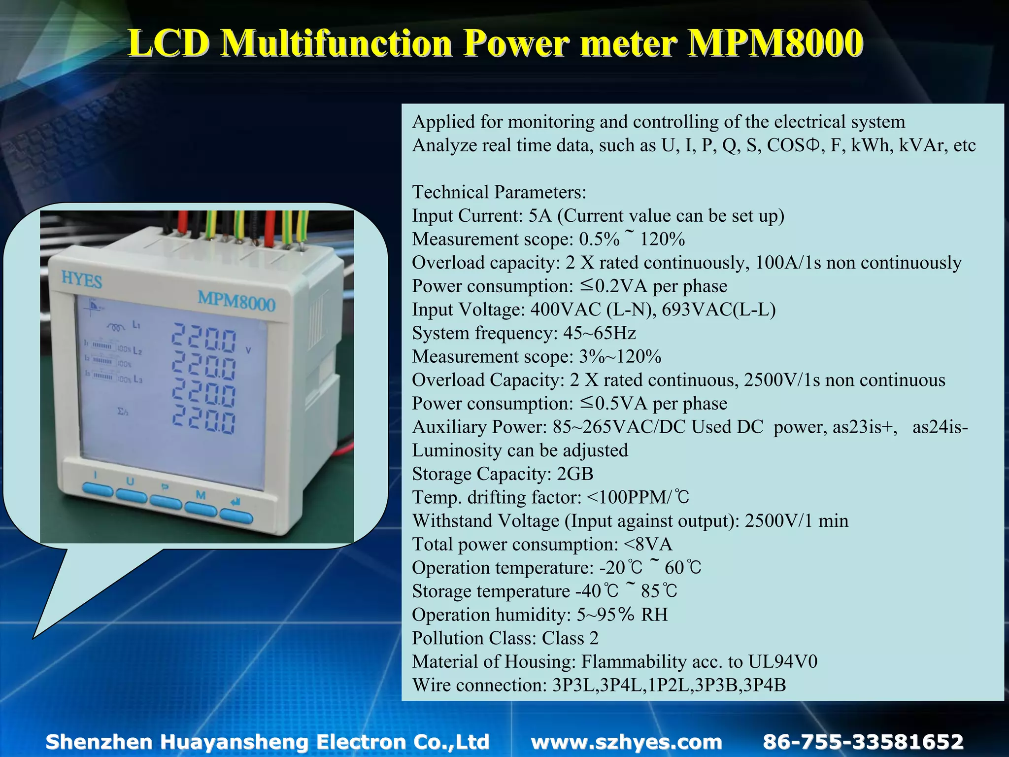 Multifunction Power Meter Product catalogue | PDF
