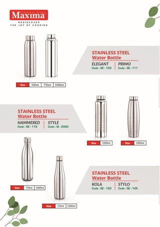Stainless steel water bottle | PDF