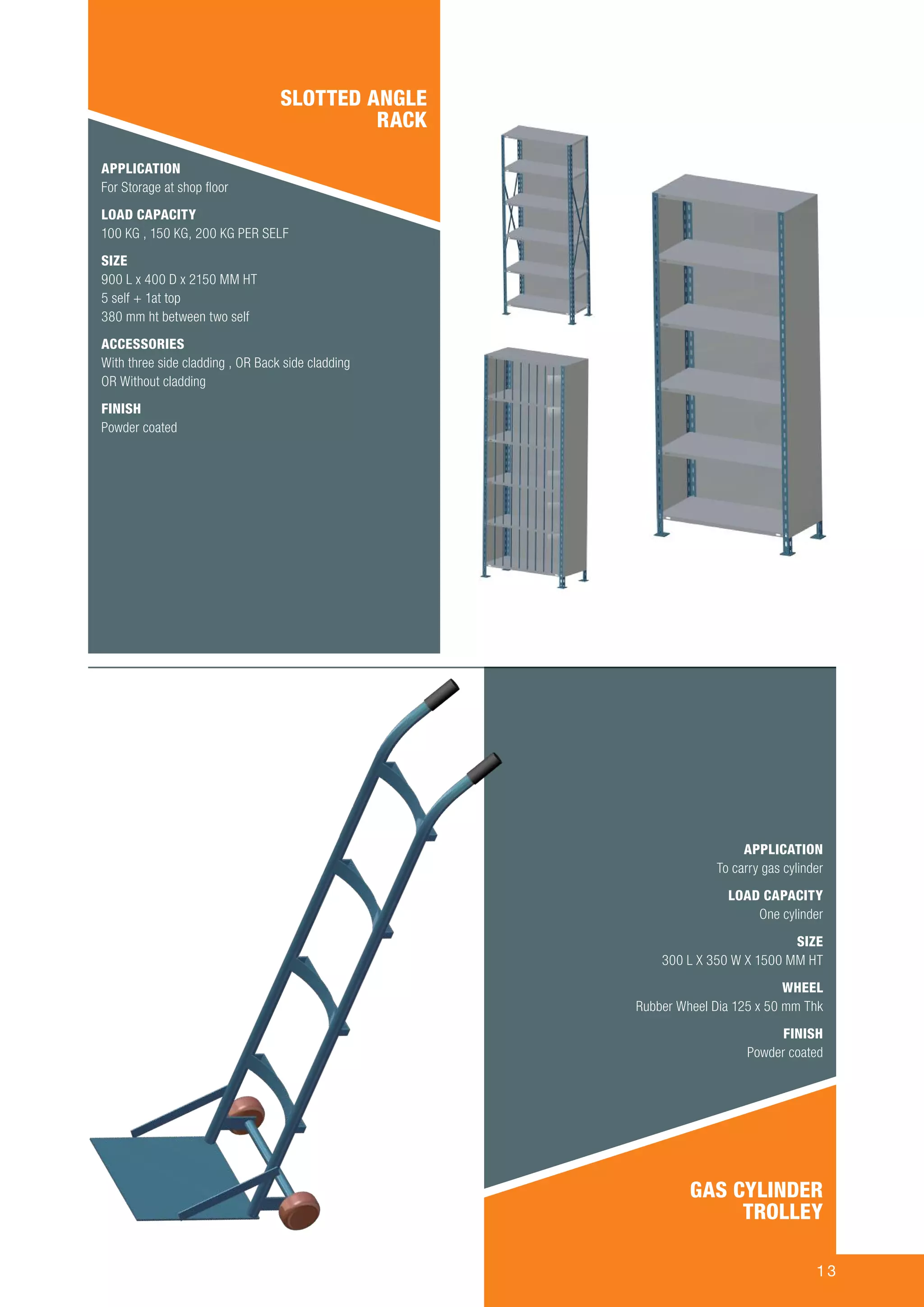 STORAGE RACKS AND MATERIAL HANDLING TROLLEY By Genious Engineering | PDF