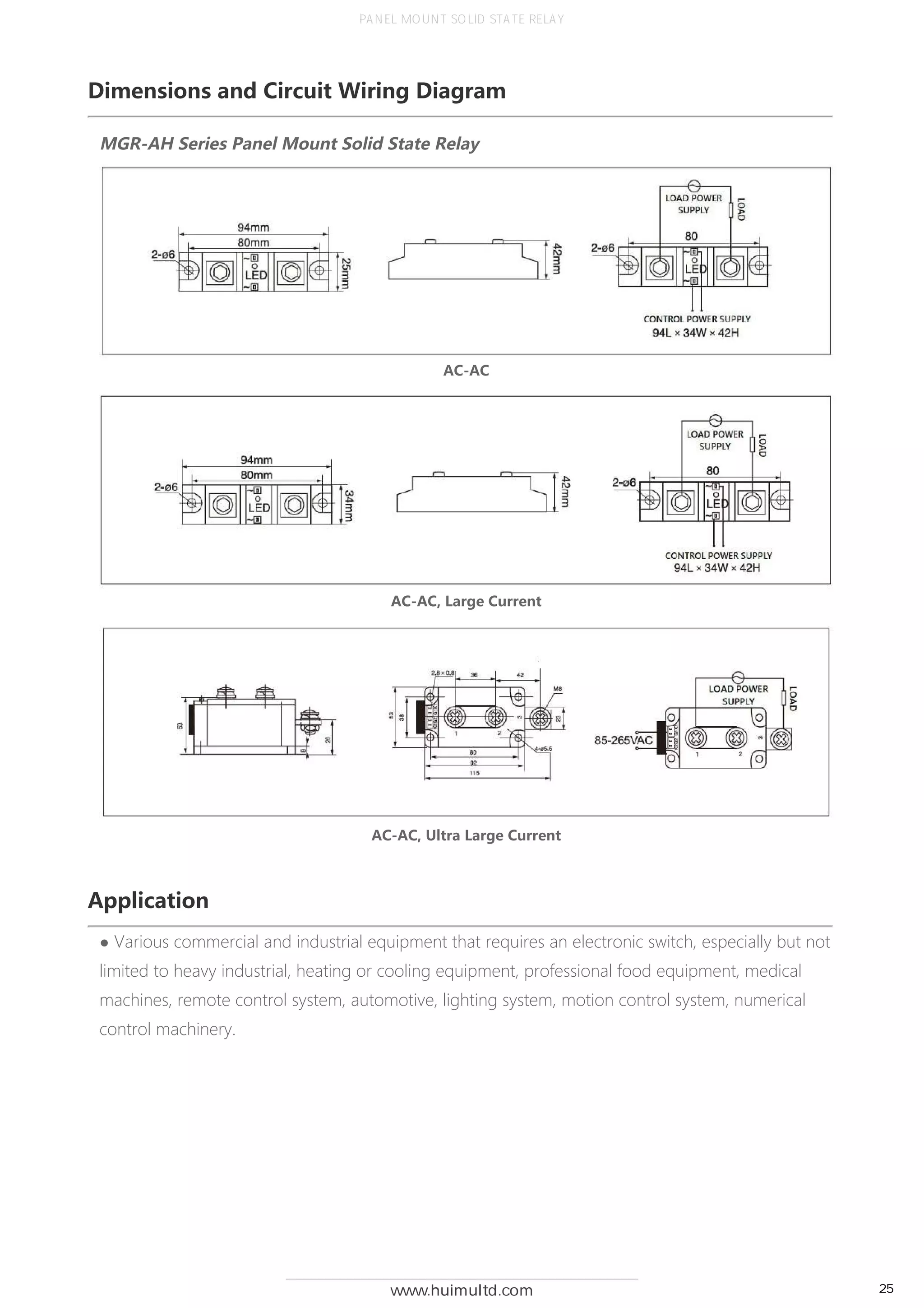 Solid State Relay Product catalogue [huimultd] v2.1 | PDF