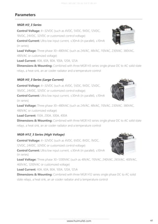 Solid State Relay Product catalogue [huimultd] v2.1 | PDF