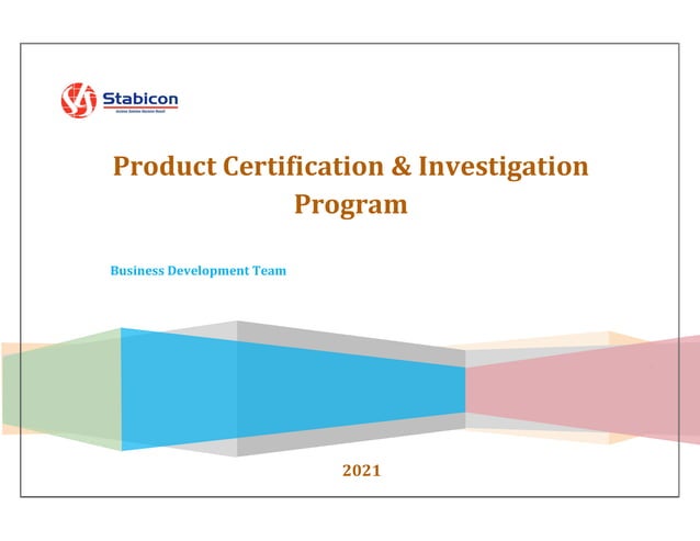 Product Certification & Investigation Program | PPT