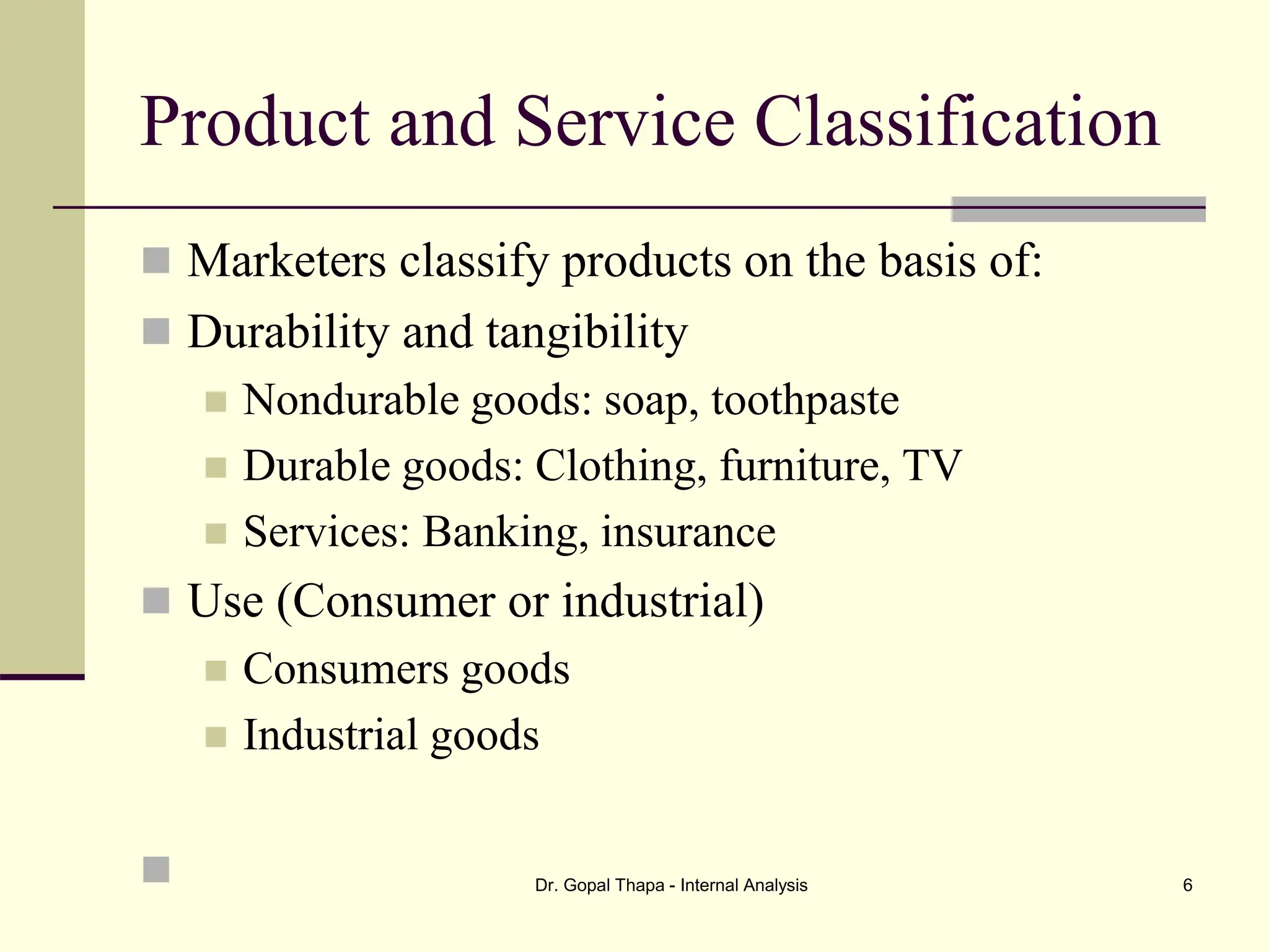 product classification and product life cycle | PPT