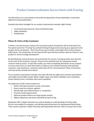 Product commercialization success starts with framing | PDF | Business ...