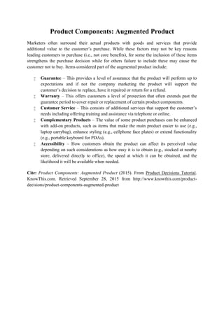 Product component | PDF