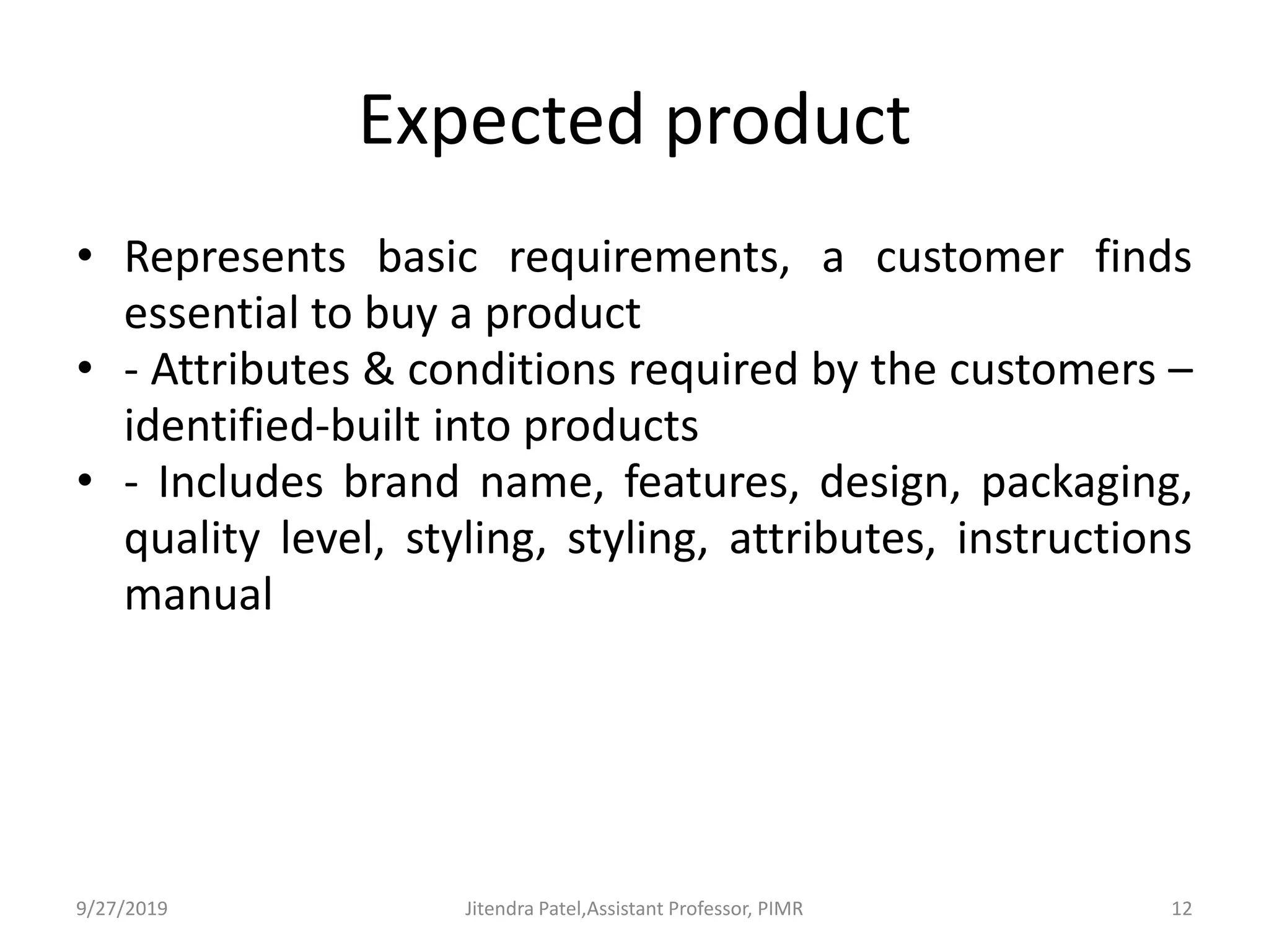 Product concept, level , classification, mix and product life cycle and ...