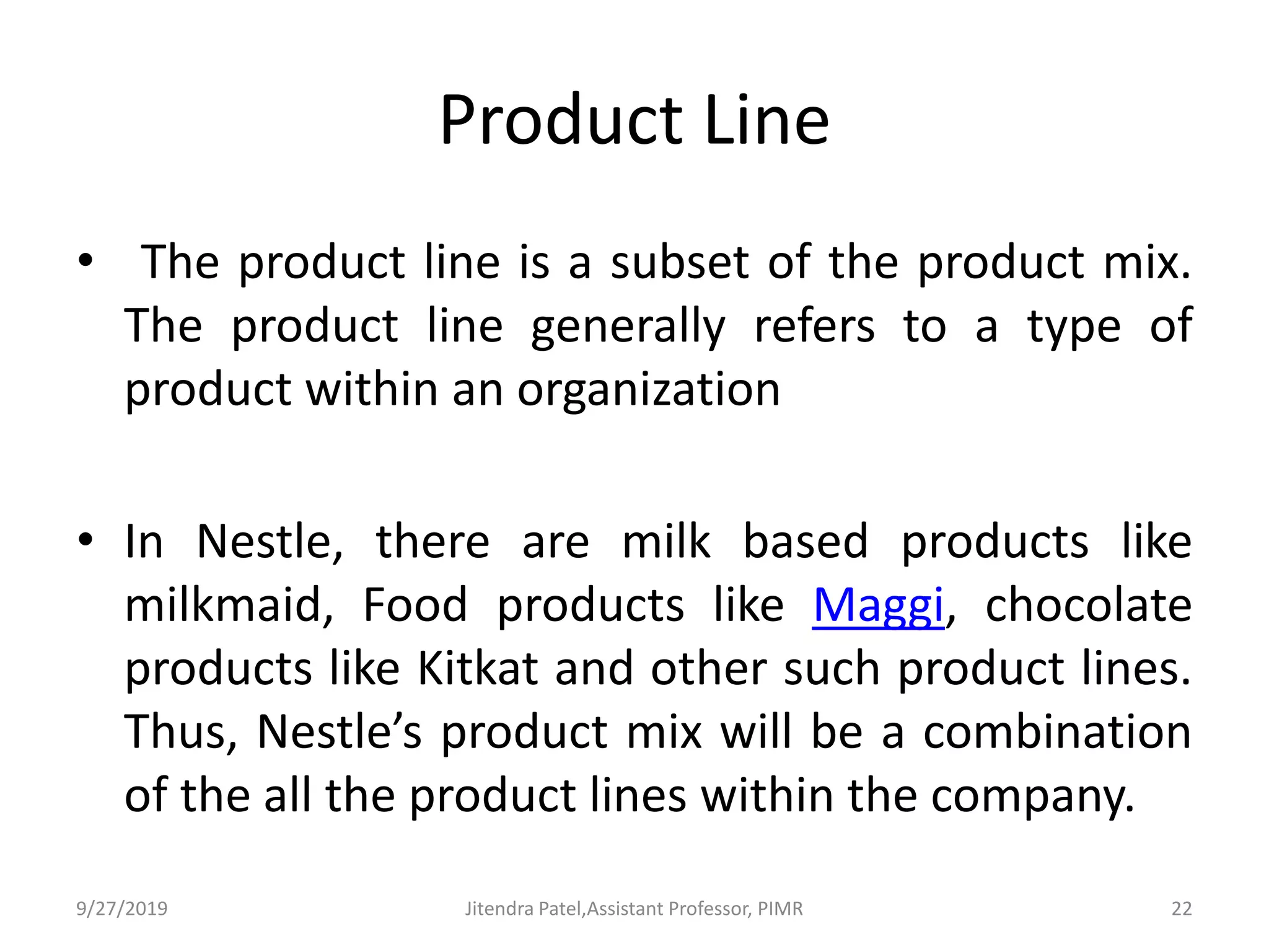 Product concept, level , classification, mix and product life cycle and ...