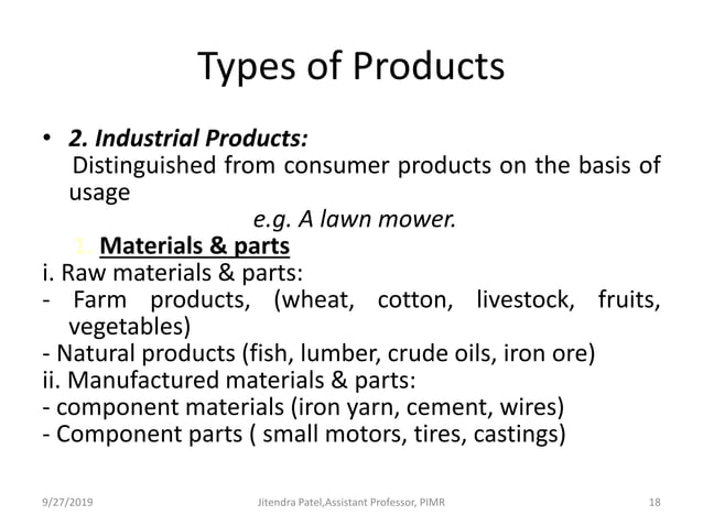 Product concept, level , classification, mix and product life cycle and ...
