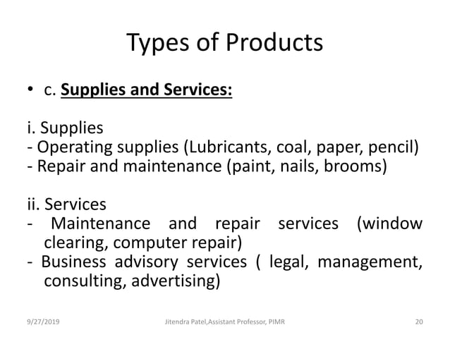 Product concept, level , classification, mix and product life cycle and ...