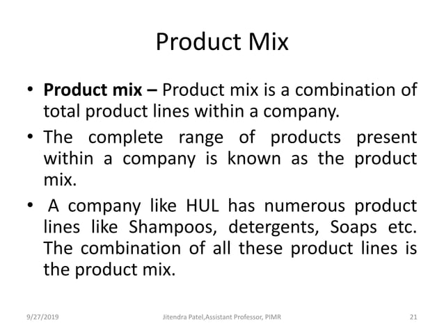 Product concept, level , classification, mix and product life cycle and ...