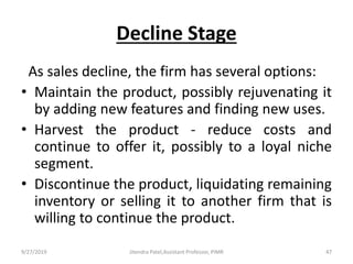 Product concept, level , classification, mix and product life cycle and ...