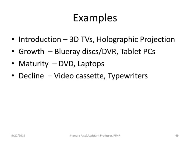Product concept, level , classification, mix and product life cycle and ...