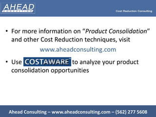 Product consolidation | PPTX