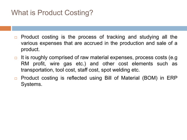 Product Costing Software | PPT