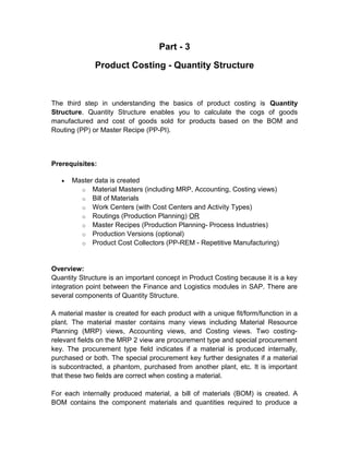 Product costing part3-quantity structure | DOC