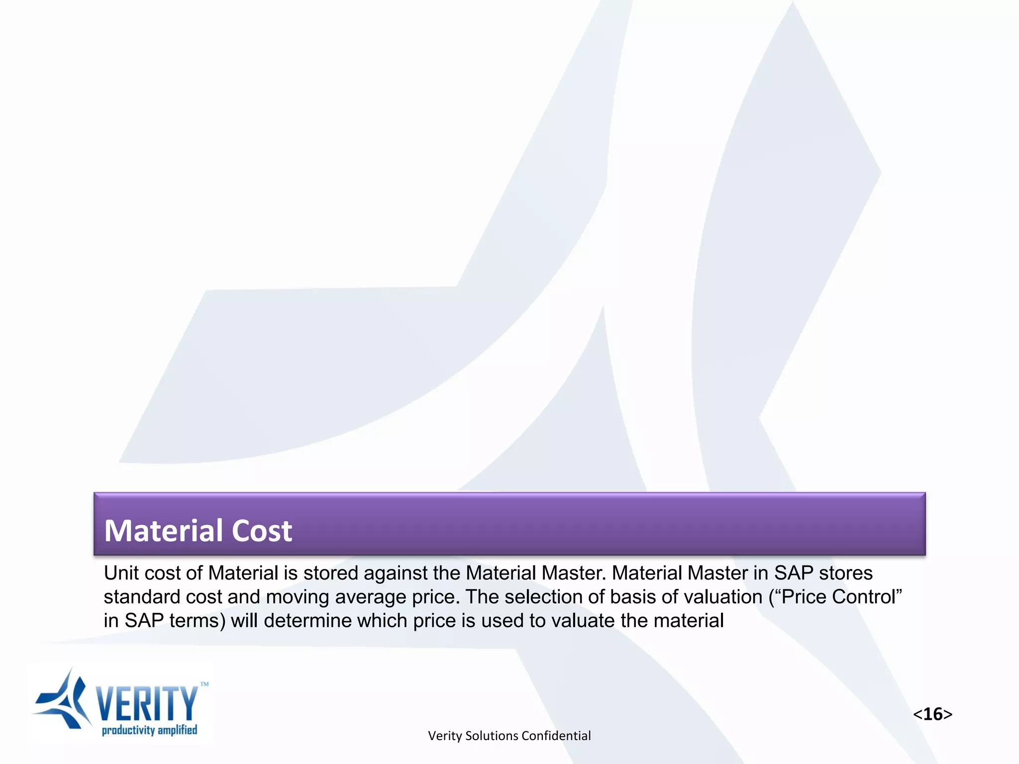 Product costing in SAP - a primer | PDF