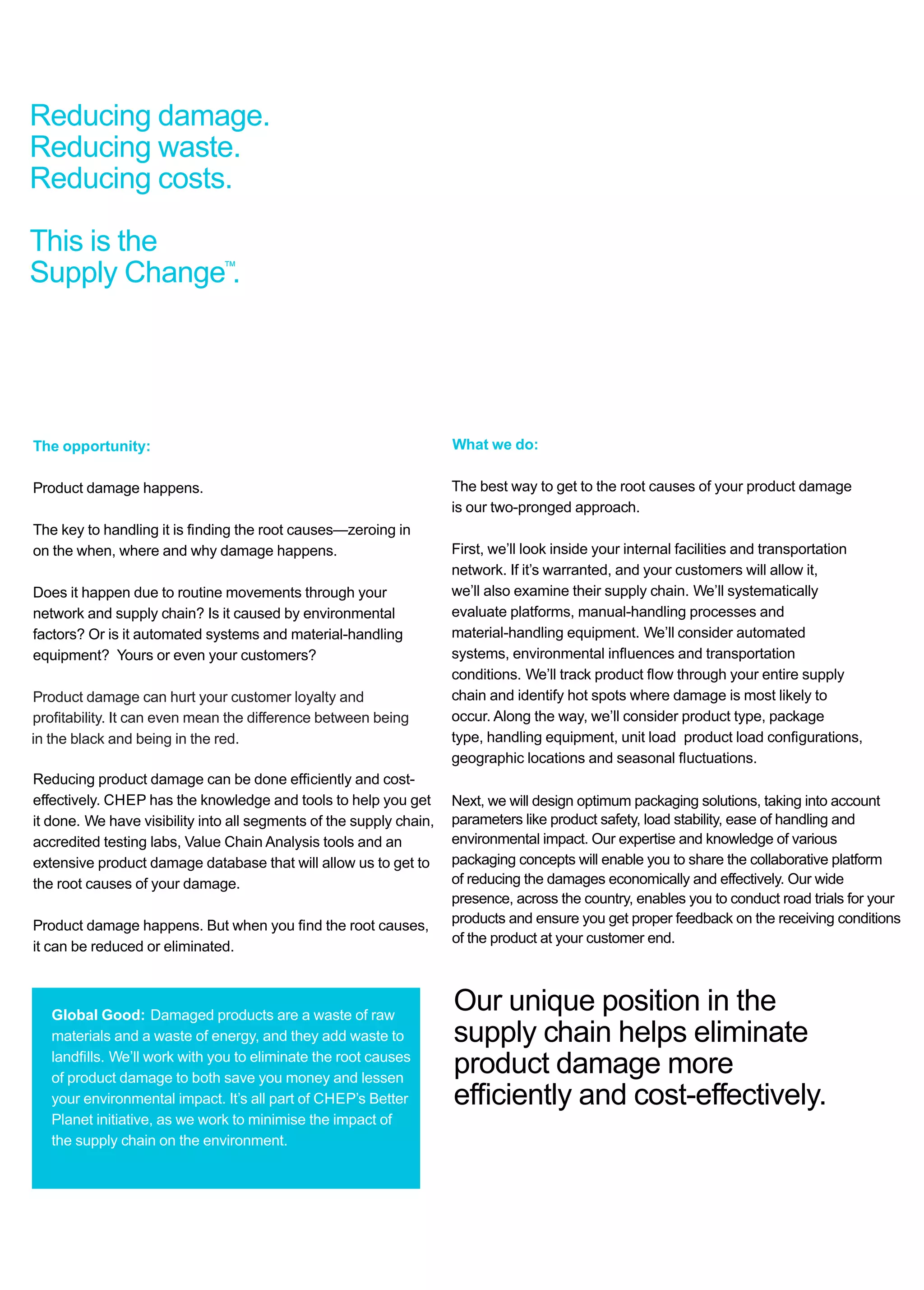 Product Damage Reduction_CHEP India | PDF