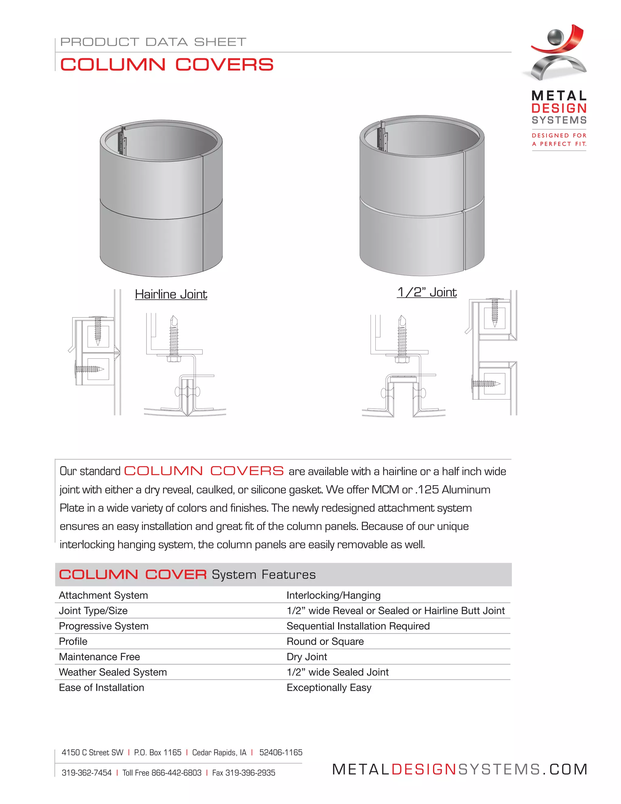 Column Covers Product Data Sheet | PDF