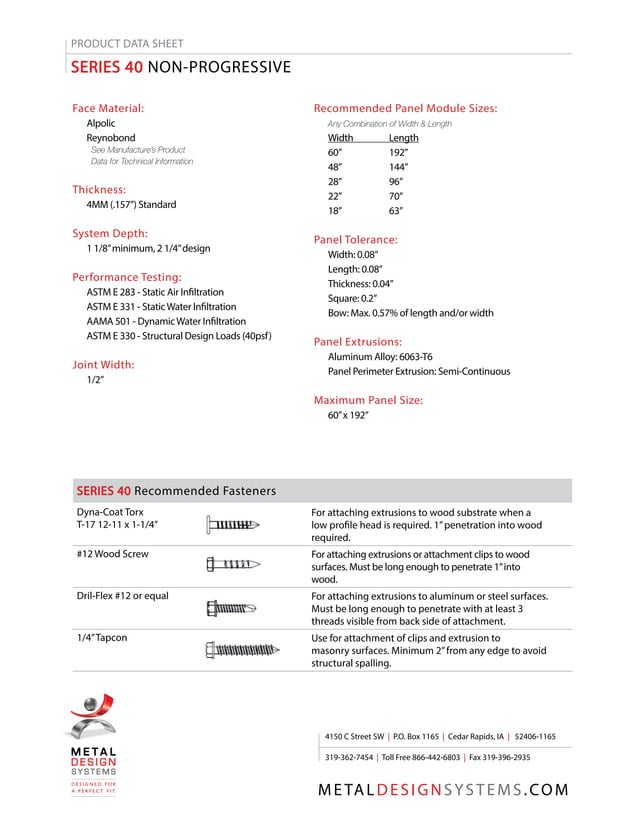 Series 40 Product Data Sheet | PDF