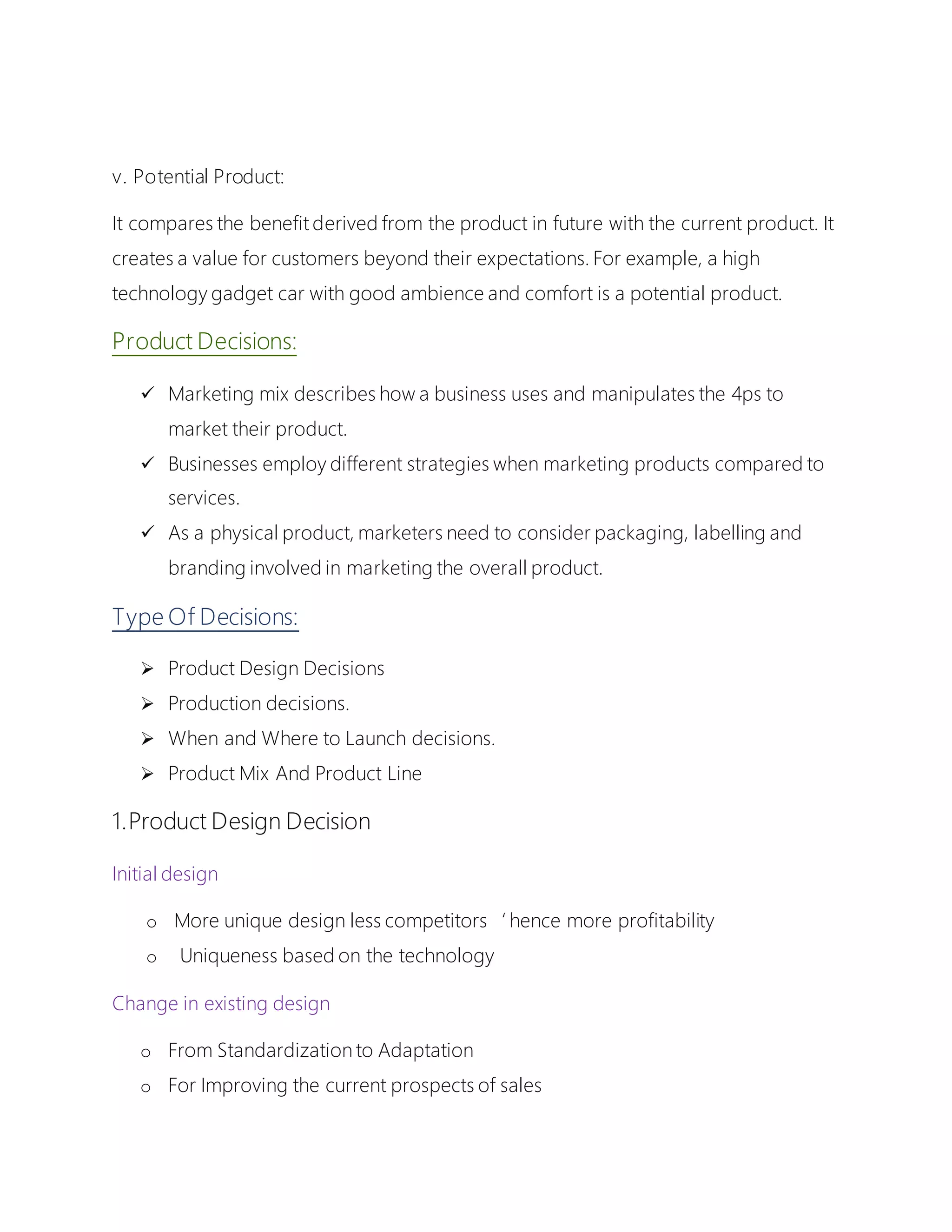 Product decision | DOCX