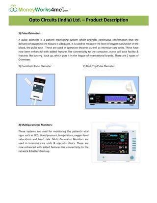 Opto Circuits - Product description | PDF