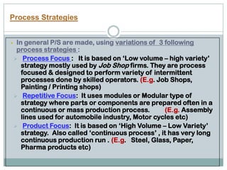 Product design and process selection | PPTX