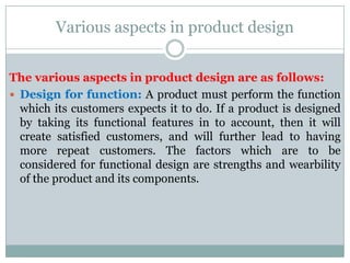 Product design and process selection | PPTX