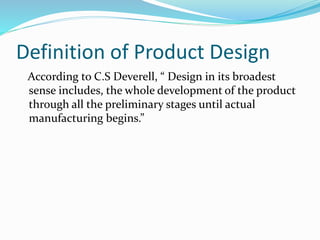 Product design and Development | PPT