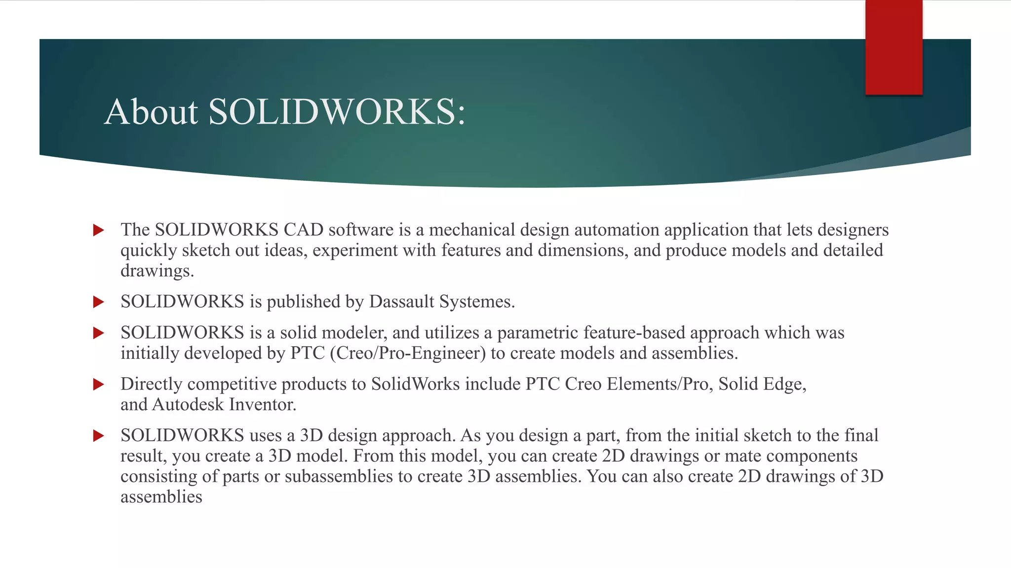 Product Design Solidworks Training Ppt Pptx