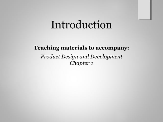 Product design and development ch1 | PPT | Business Administration ...