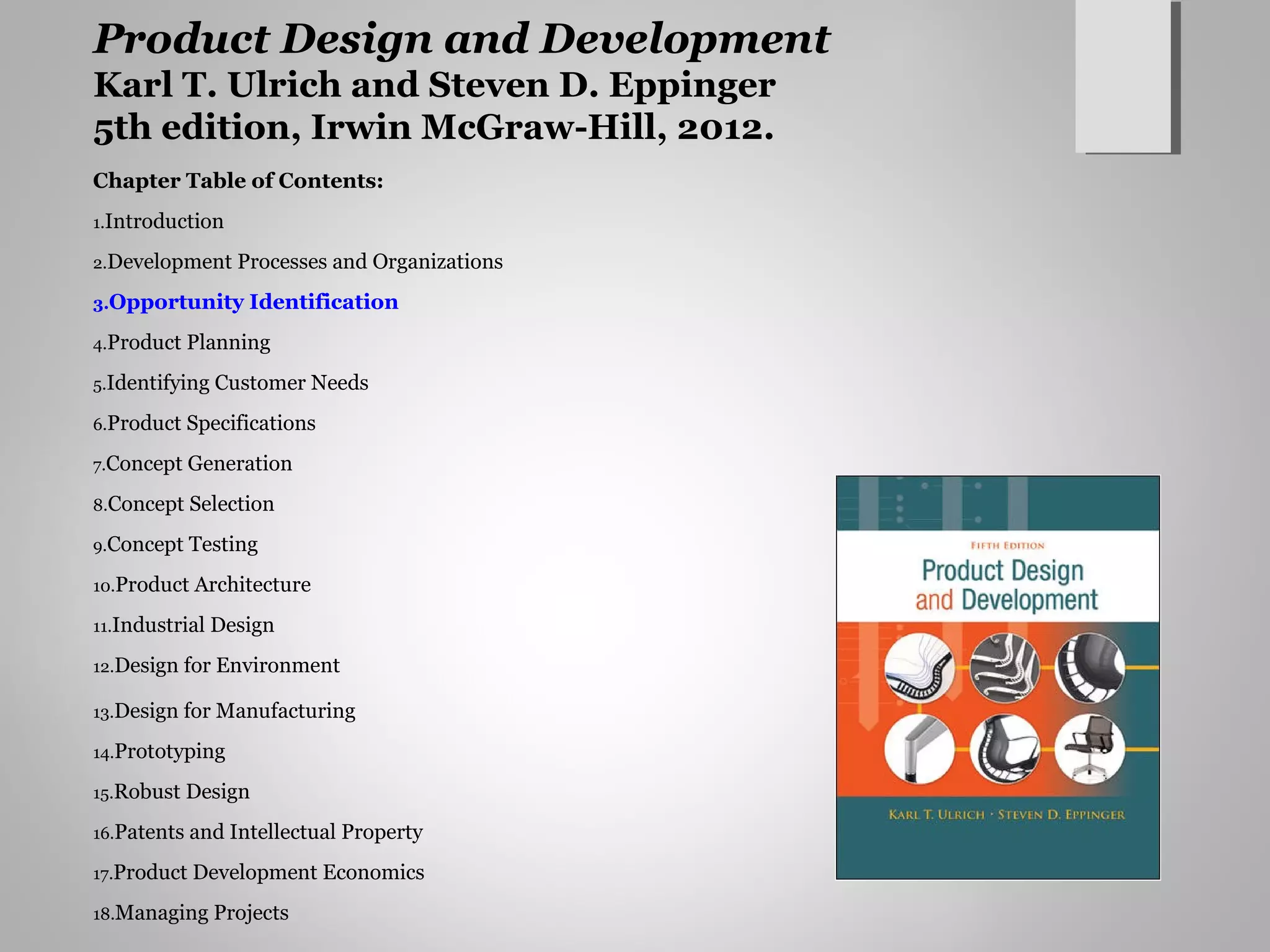 Product design and development ch3 | PPT
