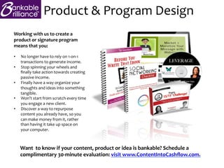 Infoproduct + Signature Program Design Services | PPT