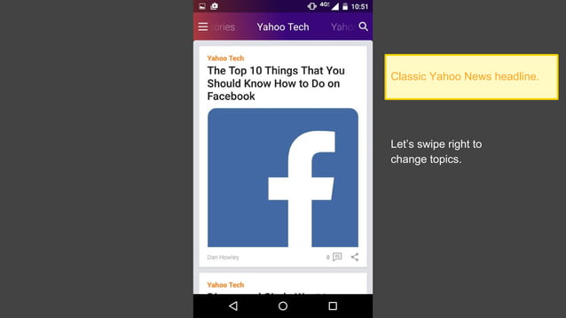 Yahoo! App Mobile App Design Teardown | PPT