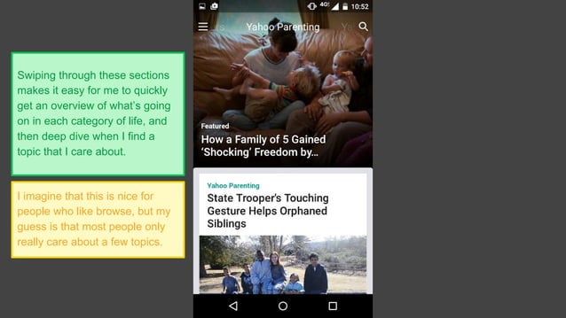 Yahoo! App Mobile App Design Teardown | PPT