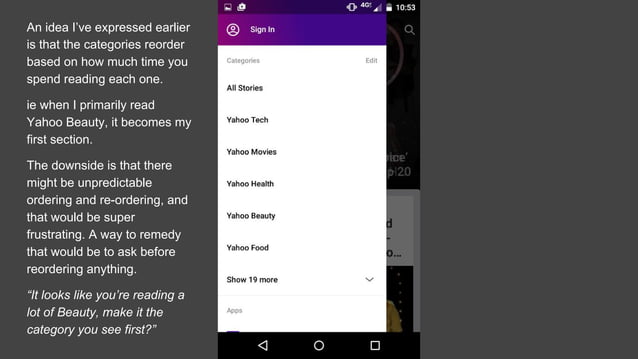 Yahoo! App Mobile App Design Teardown | PPT