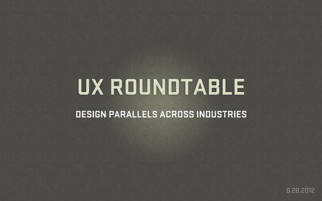Product design roundtable | PPT