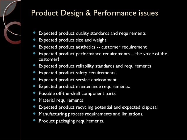 Product design specifications 1