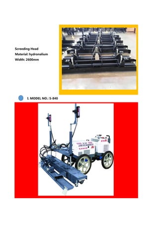 Laser screed machine S840+EV850-2T | PDF